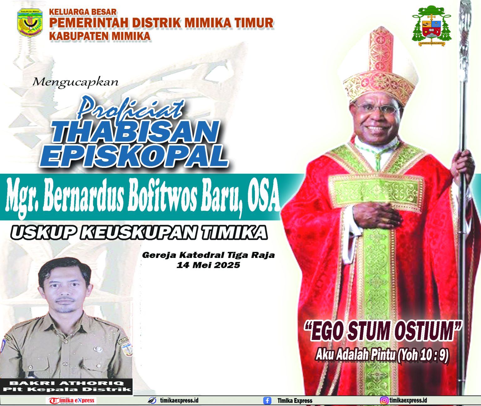 Lebih Dekat dengan Uskup Timika Terpilih, Pastor Dr. Bernardus Bofitwos ...